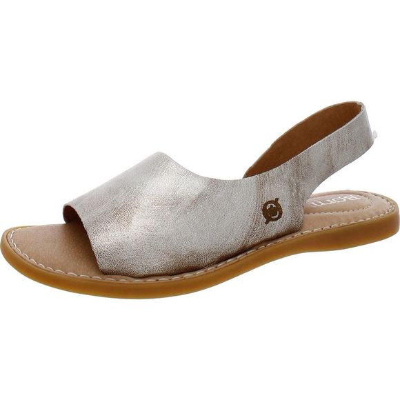 Born | Shoes | Born Womens Inlet Gold Leather Cutout Peeptoe Slingback ...